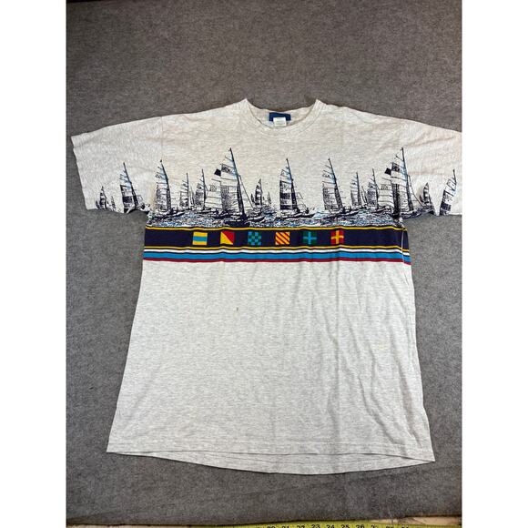 Towncraft | Shirts | Vintage 9s Towncraft Sailboat With Nautical Signal ...